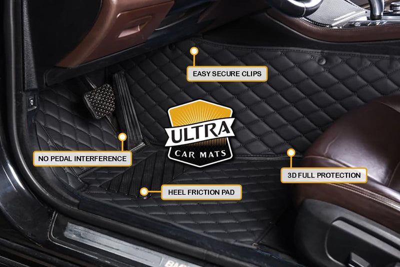 Black & Red Car Mats | UltraCarMats.com