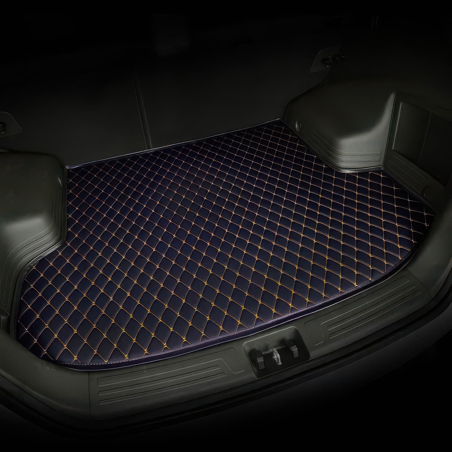 Black & Orange Car Boot Liners | UltraCarMats.com