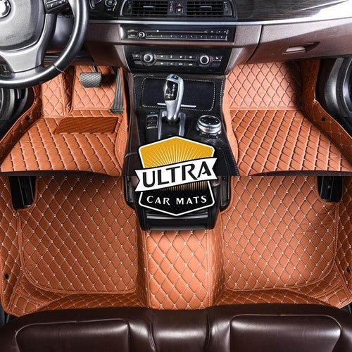Custom Fitted Ultra Car Mats - Brown | Waterproof Leather Car Floor Mats