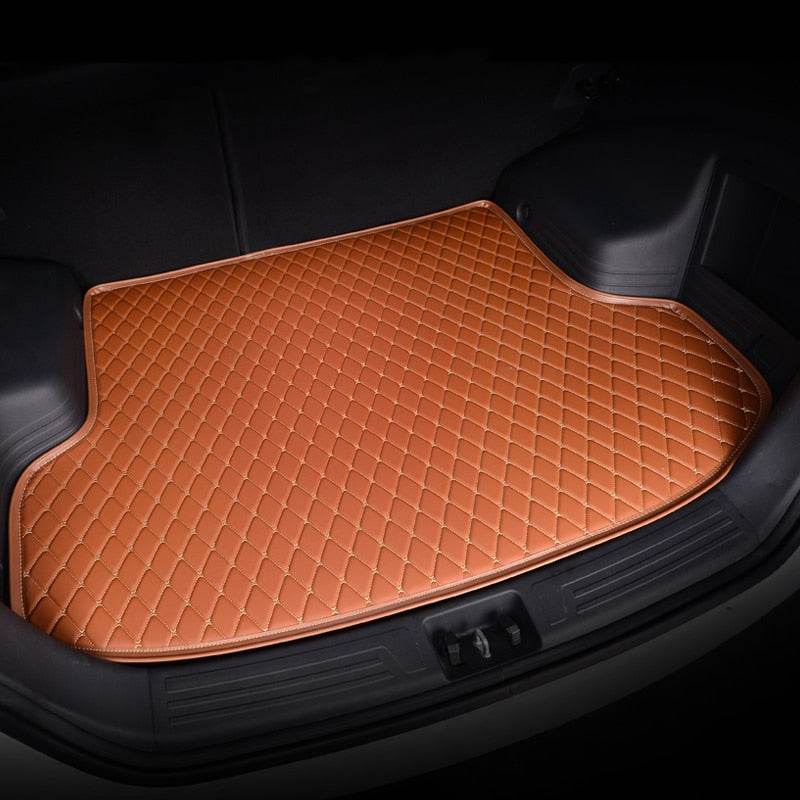 Custom Fitted Ultra Car Trunk Mats - Brown | Waterproof Leather Car ...